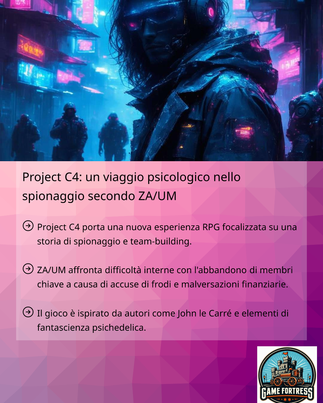 Project C4: un viaggio psicologico nello spionaggio secondo ZA/UM ...
