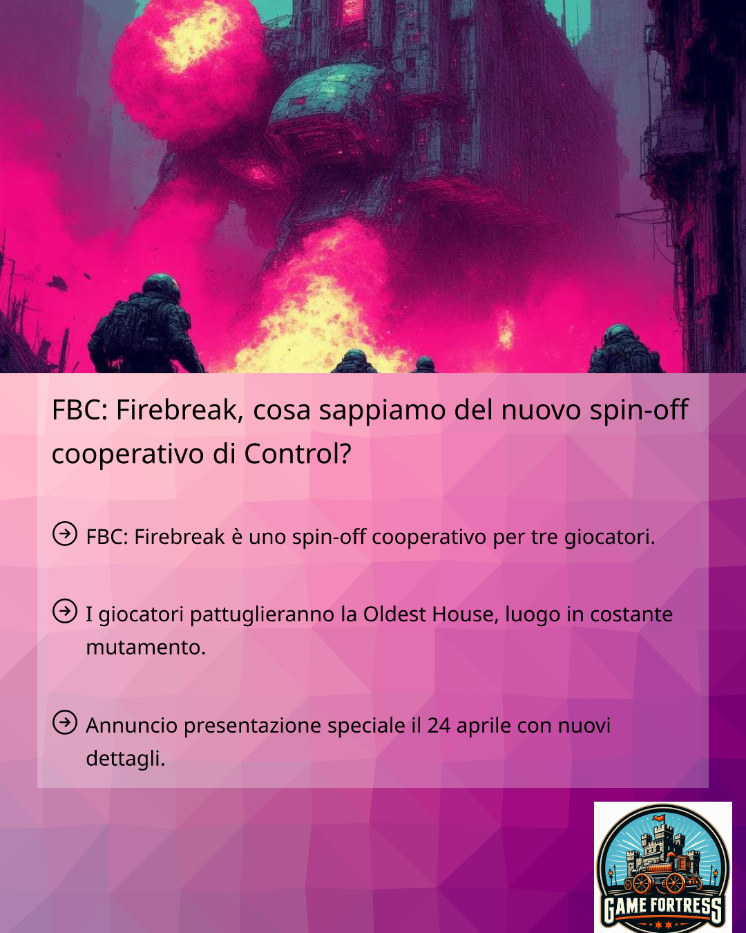 FBC: Firebreak, cosa sappiamo del nuovo spin-off cooperativo di Control? - Thegamefortress