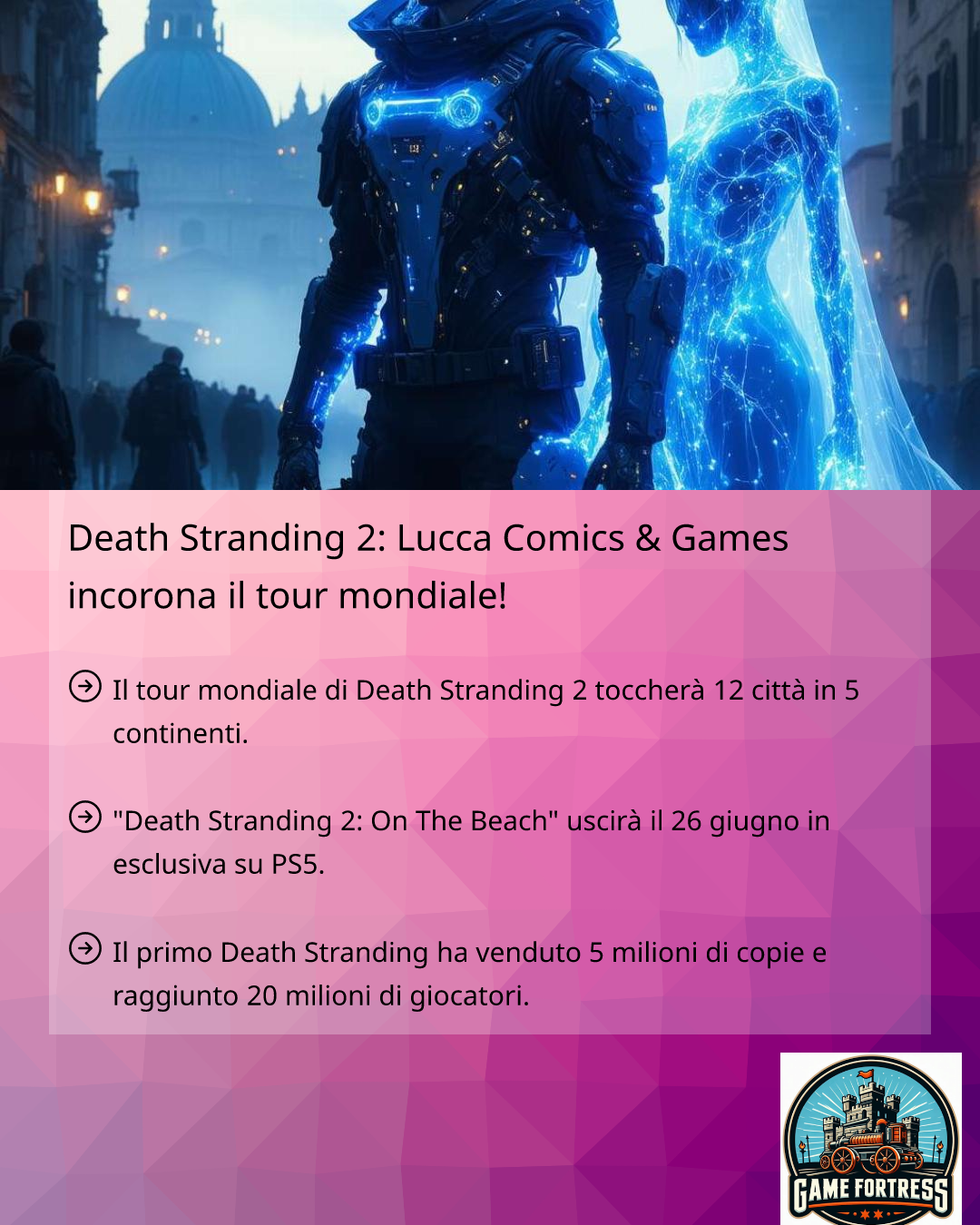 Death Stranding 2: Lucca Comics & Games incorona il tour mondiale ...