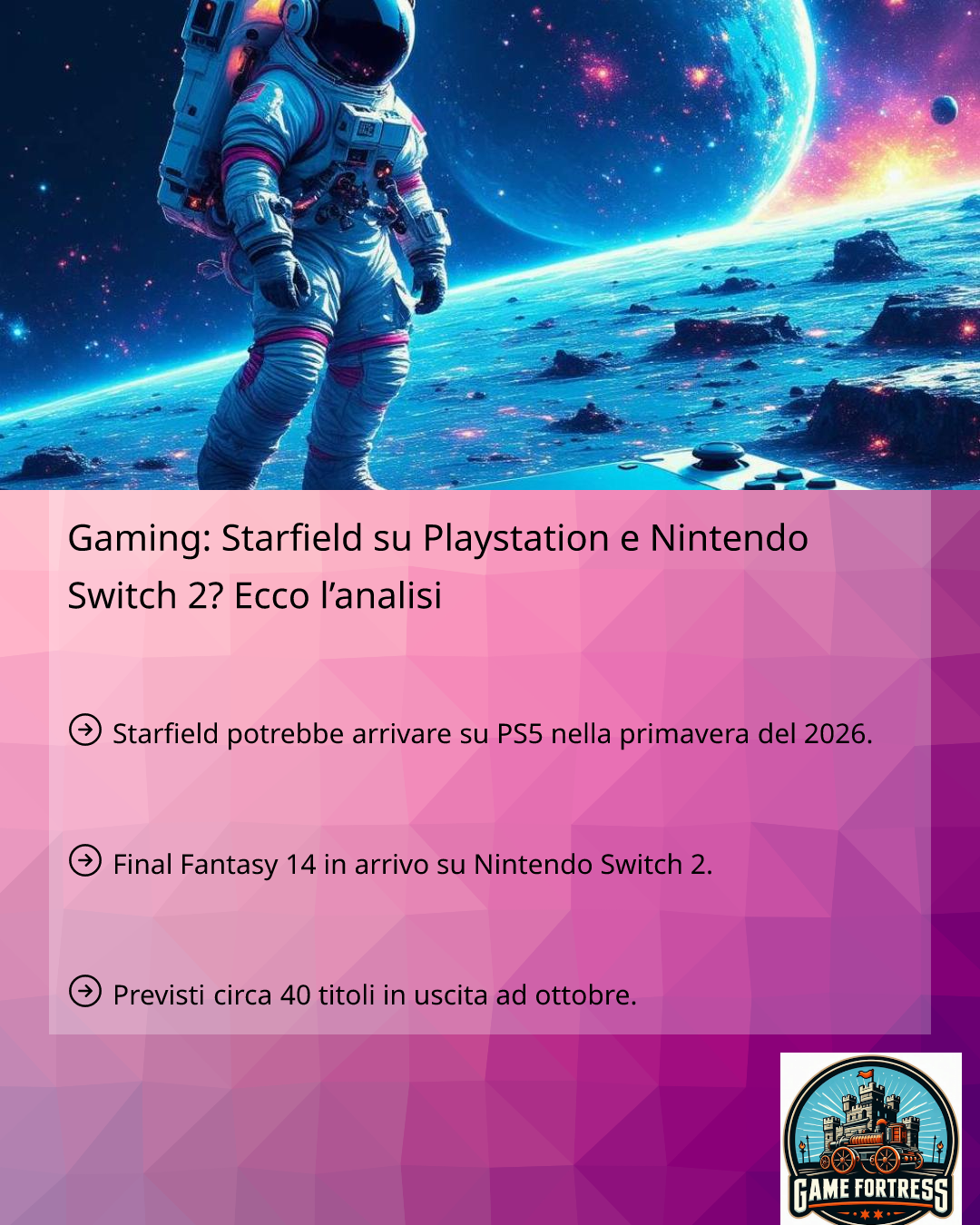 Gaming: Starfield su Playstation e Nintendo Switch 2? Ecco l'analisi ...