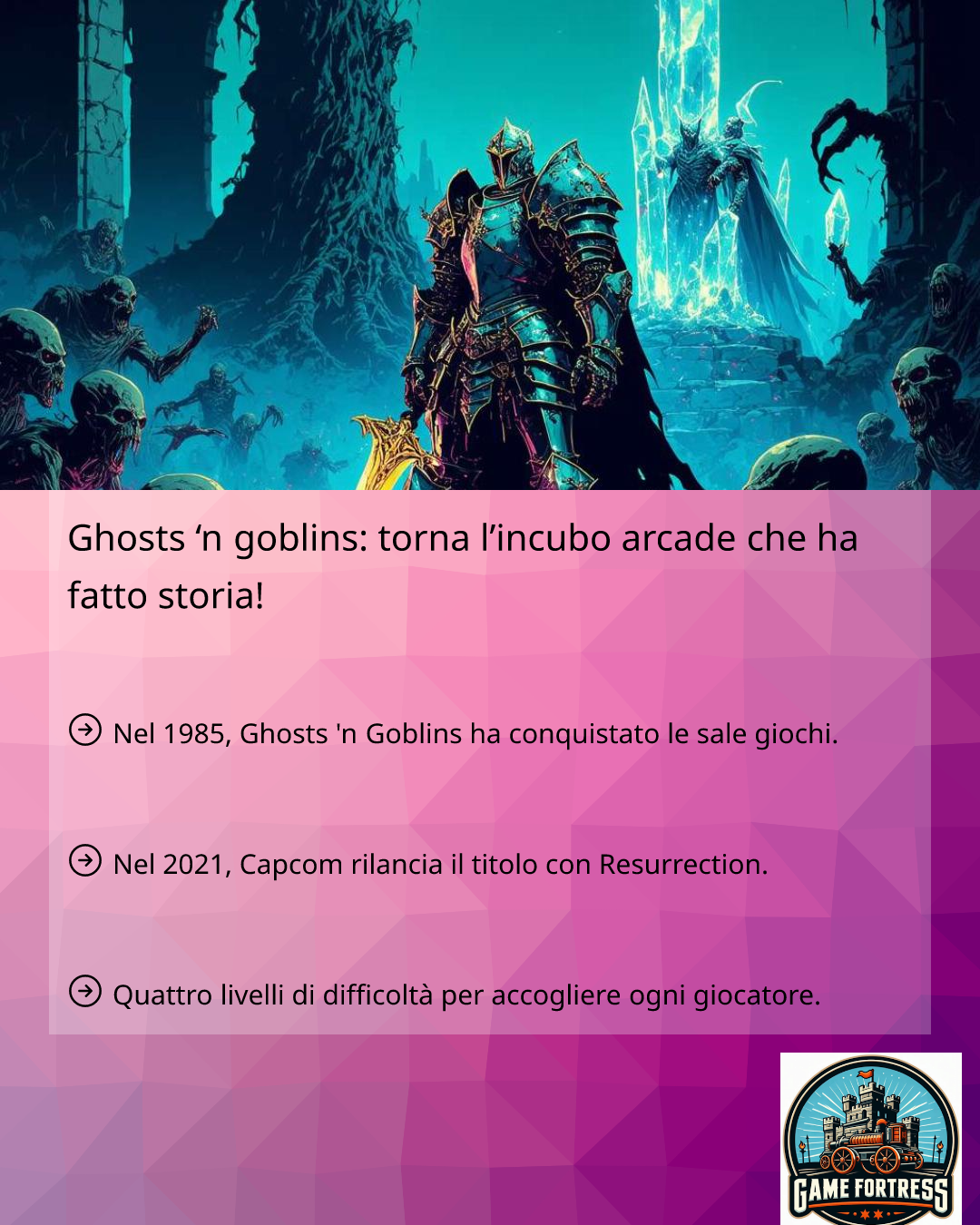 Ghosts 'n goblins: torna l'incubo arcade che ha fatto storia ...