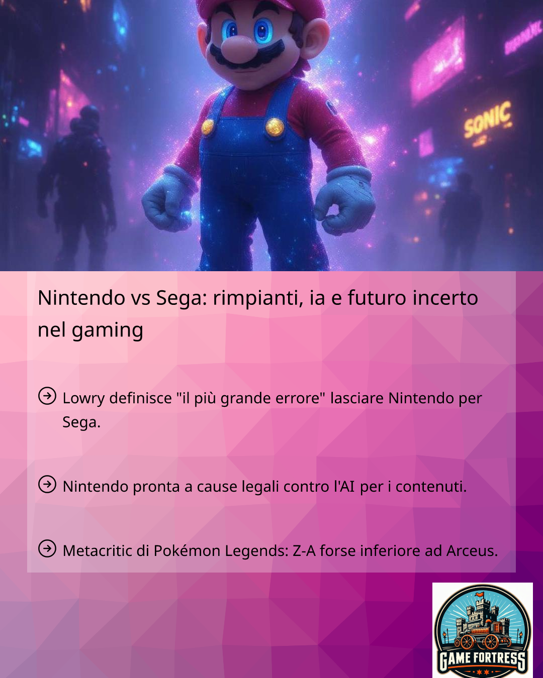 Nintendo vs Sega: rimpianti, ia e futuro incerto nel gaming ...