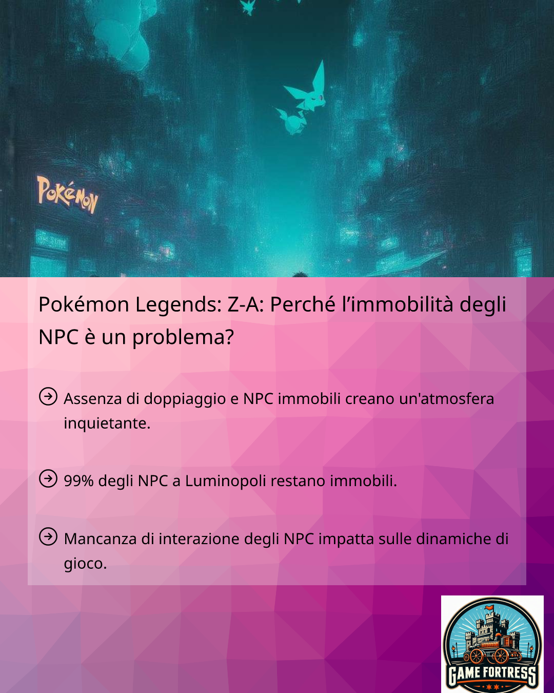 Pokémon Legends: Z-A: Perché l'immobilità degli NPC è un problema ...