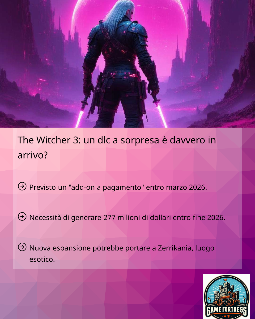 The Witcher 3: un dlc a sorpresa è davvero in arrivo? - Thegamefortress