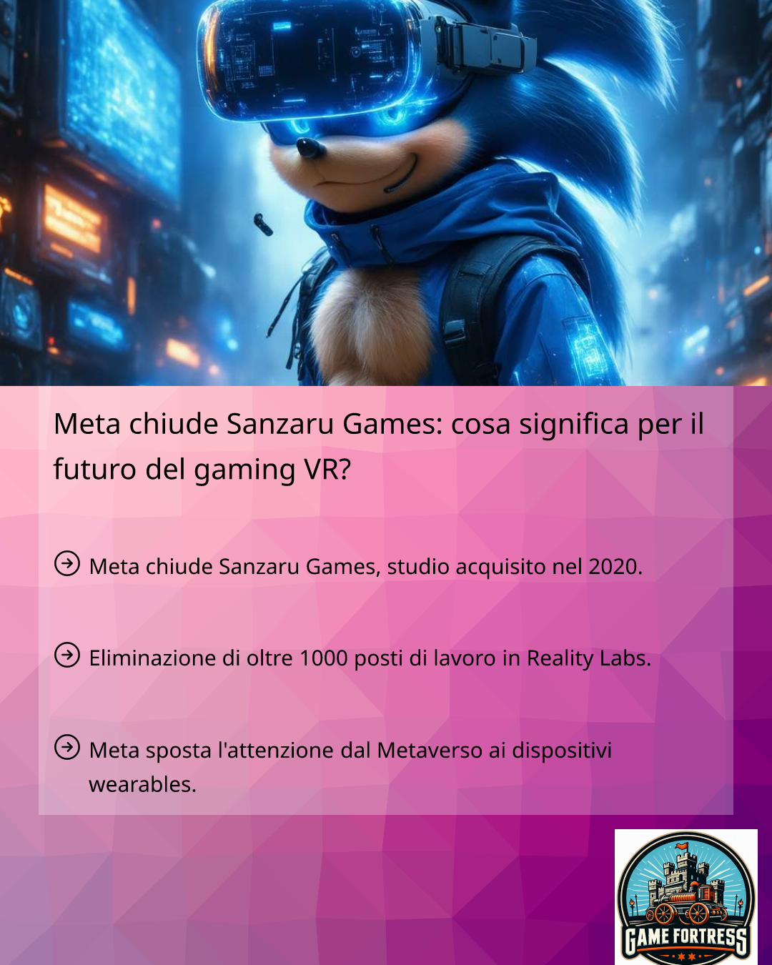 Meta chiude Sanzaru Games: cosa significa per il futuro del gaming VR ...