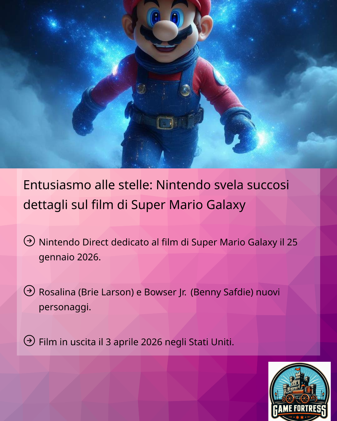 Entusiasmo alle stelle: Nintendo svela succosi dettagli sul film di ...