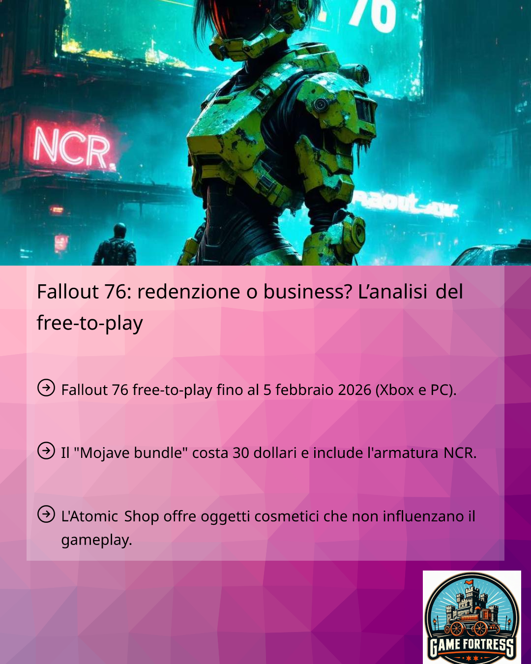 Fallout 76: redenzione o business? L'analisi del free-to-play ...