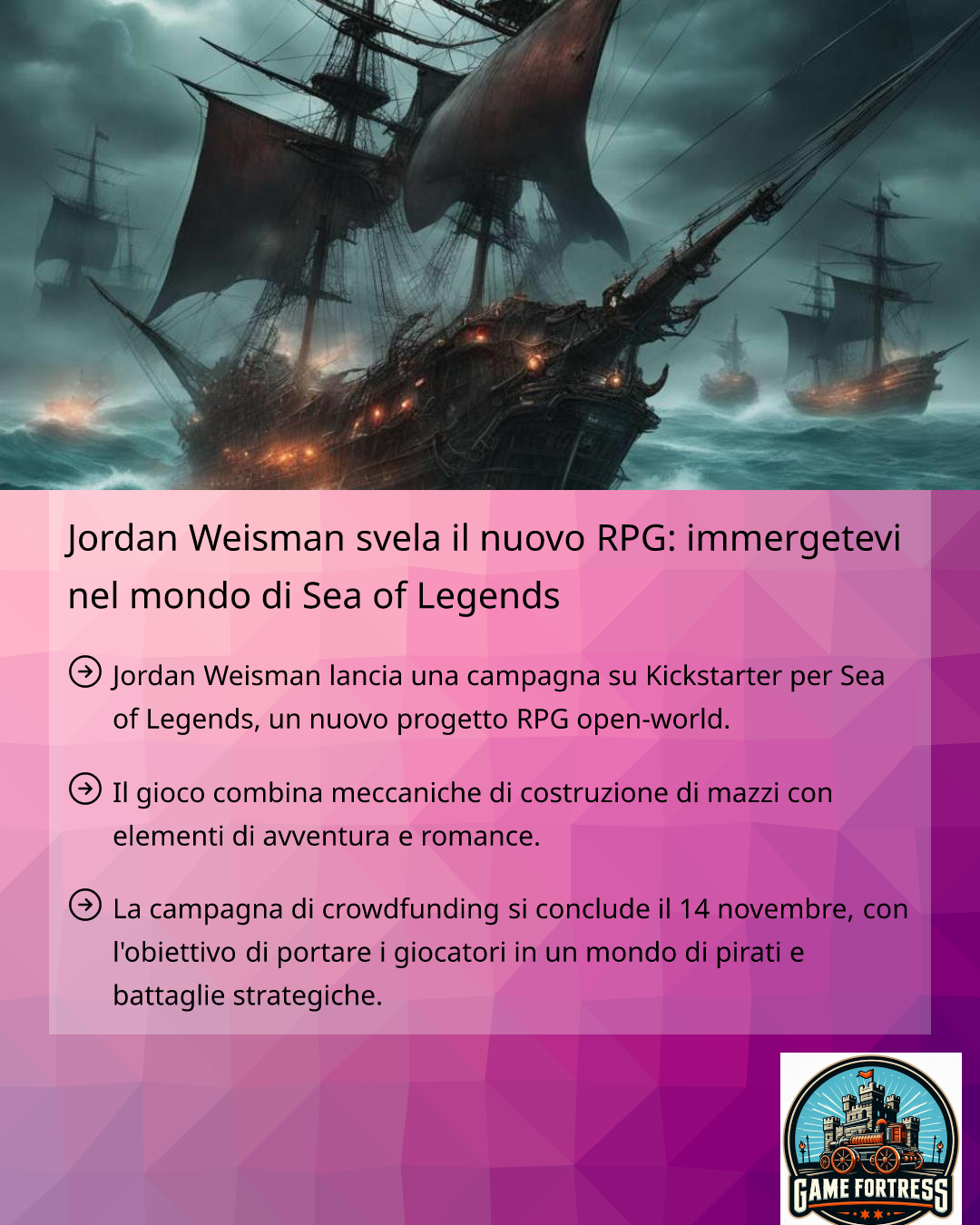 Jordan Weisman svela il nuovo RPG: immergetevi nel mondo di Sea of ...
