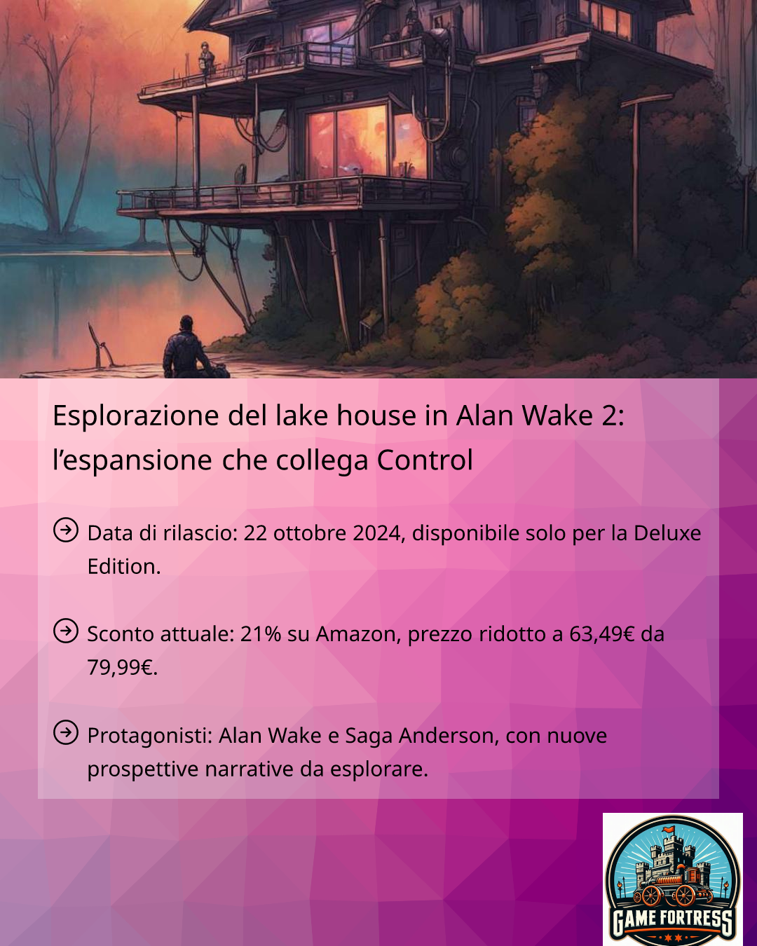Esplorazione del lake house in Alan Wake 2: l'espansione che collega ...