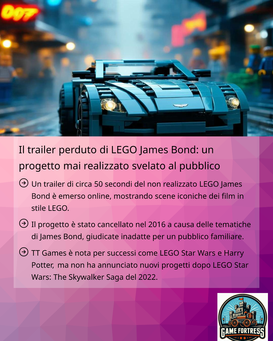 Il trailer perduto di LEGO James Bond: un progetto mai realizzato ...