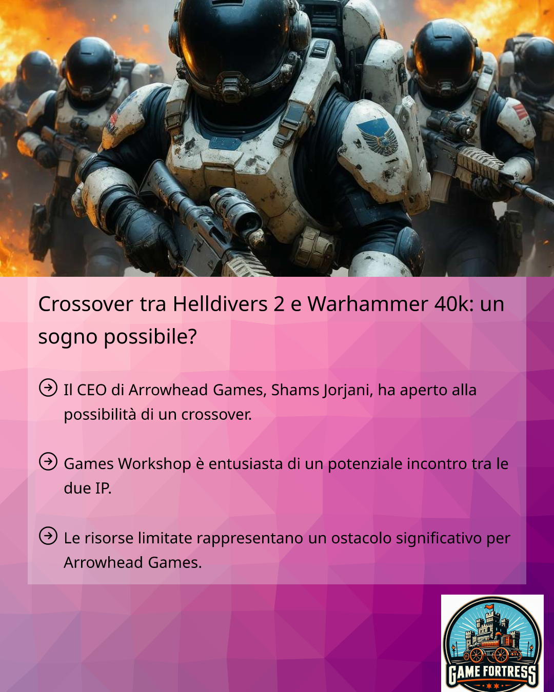 Crossover tra Helldivers 2 e Warhammer 40k: un sogno possibile ...